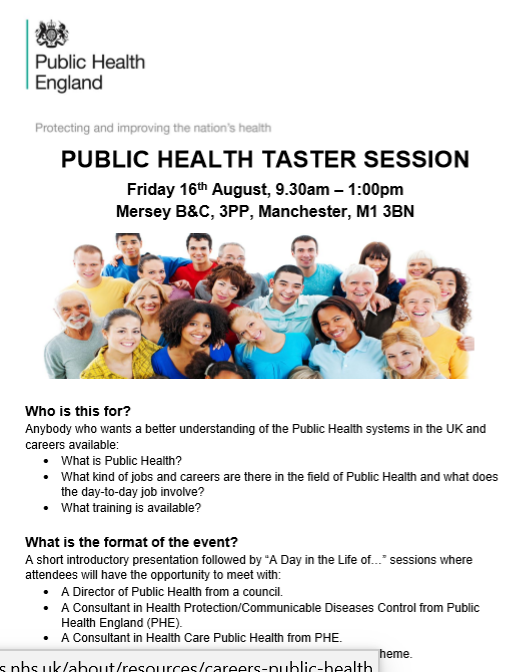 PPN - Public Health Taster Session: August 16th 2019